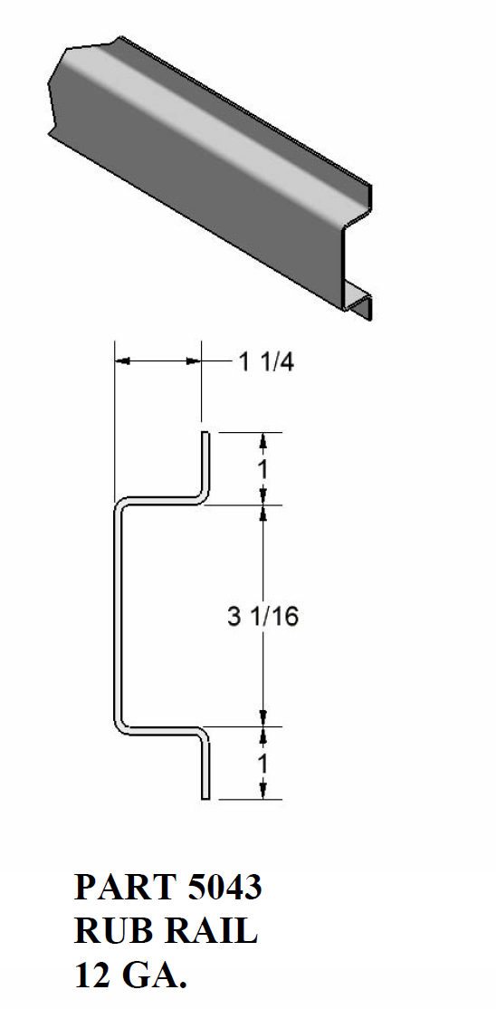 1 1/4" Rub Rail – Kampco Steel Products