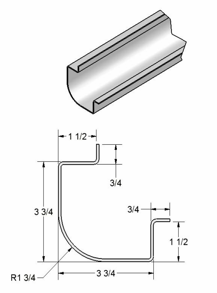 1 3/4" Radius Corner Post w/leg out – Kampco Steel Products