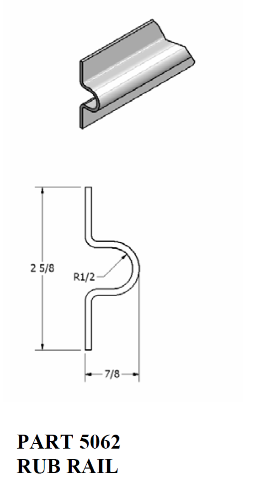 1/2" Radius Bead Rub Rail – Kampco Steel Products