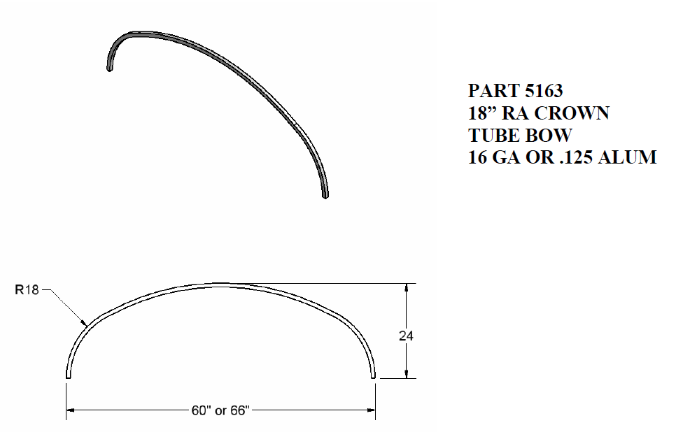 18" Radius Crown Tube Bow – Kampco Steel Products