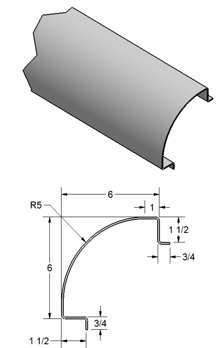 5" Radius Corner Post w/ Legs out – Kampco Steel Products