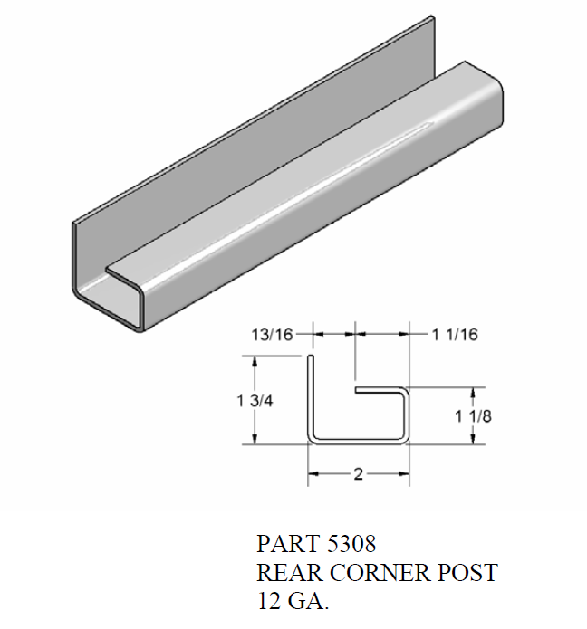 Rear Corner Post – Kampco Steel Products