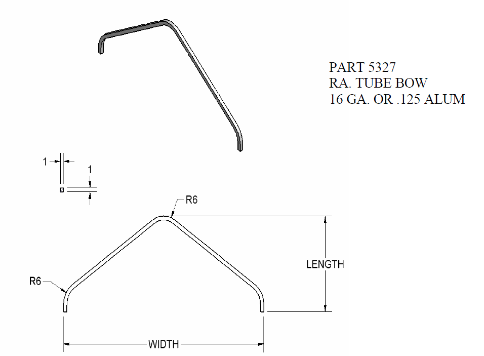 6" Ra Aerodynamic Roof Bow – Kampco Steel Products