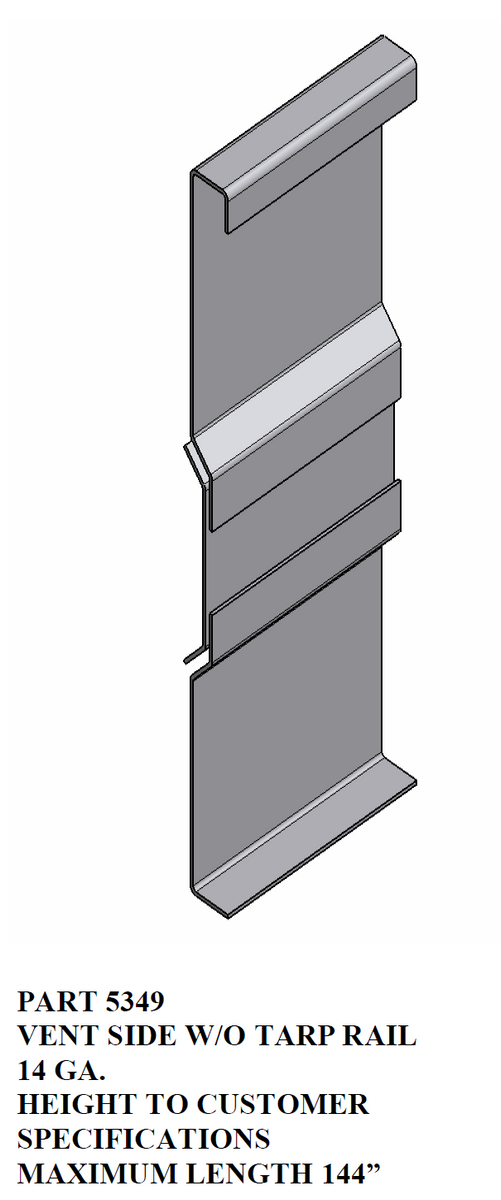 Vent Side w/o Tarp Rail – Kampco Steel Products