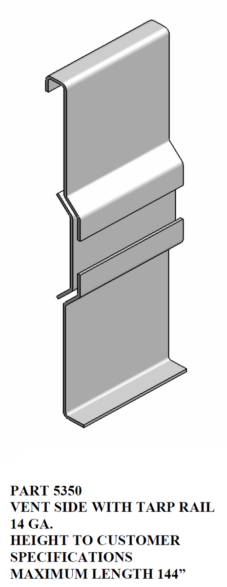 Vent Side w/ Tarp Rail – Kampco Steel Products