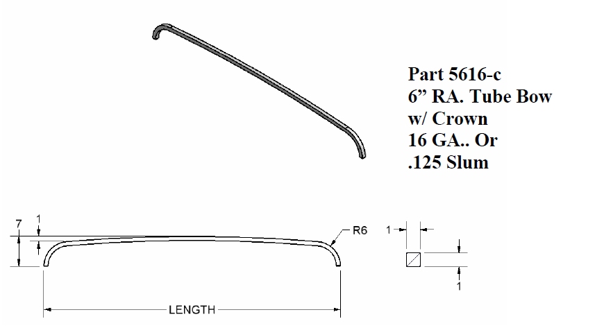 6" Radius Crowned Tube Bow – Kampco Steel Products